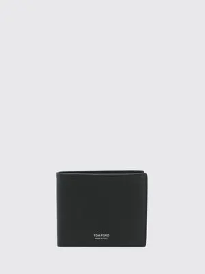 TOM FORD Grained Calfskin Leather Bifold Wallet With Foil Logo