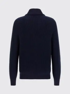 Brunello Cucinelli Shawl Collar Cotton Cardigan - Blue