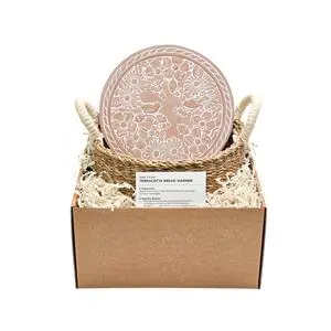 KORISSA Neutrals / Bread Warmer & Basket Garden Round - Brown