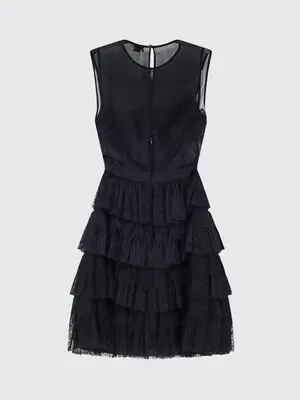Elisabetta Franchi A-line Off-the-shoulder Lace And Tulle Mini Dress With Ruffles