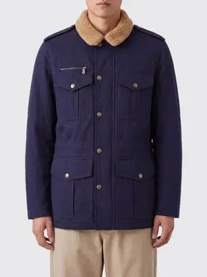 Brunello Cucinelli Cotton And Nappa Leather Sahariana Jacket With Thermore® Padding - Blue
