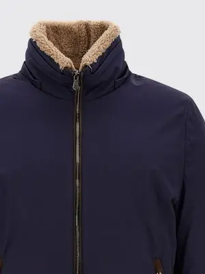 Brunello Cucinelli Stretch Nylon Down Jacket With Detachable Hood - Blue