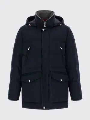 Brunello Cucinelli Padded Wool Parka With Detachable Hood - Grey 1