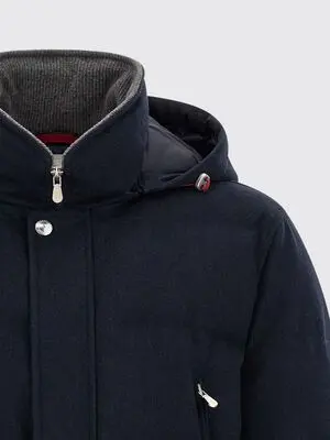 Brunello Cucinelli Padded Wool Parka With Detachable Hood - Grey 1