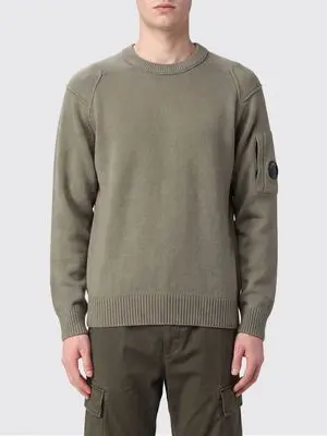 C.P. COMPANY Collared Long Sleeve Sweater - Beige