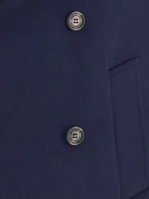 Brunello Cucinelli Double-breasted Caban Coat In Pure Merino Wool With Lapels