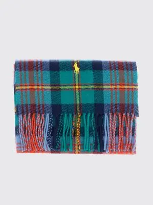 Polo Ralph Lauren Tartan Plaid Wool Scarf - Blue