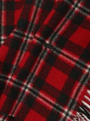 Polo Ralph Lauren Tartan Plaid Wool Scarf - Red