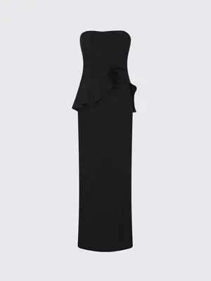 ROTATE BY BIRGER CHRISTENSEN Off-the-shoulder Crêpe Sheath Gown With Flower Detail