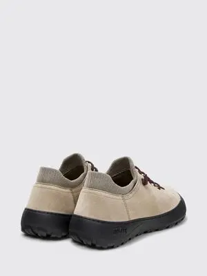 Camper Peu Serra Suede Slip-on Sneakers With Elastic Laces - Beige