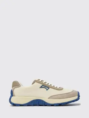 Camper Drift Trail Leather And Suede Sneakers With Vibram Sole - Beige