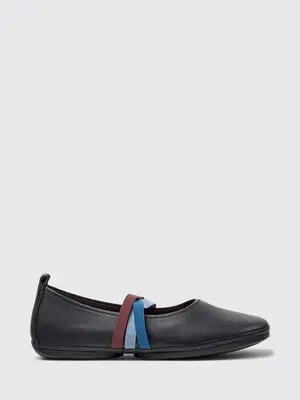 Camper Twins Multi Striped Leather Mary Jane Flats