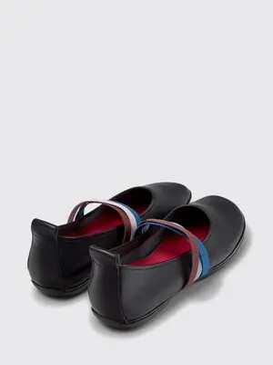 Camper Twins Multi Striped Leather Mary Jane Flats