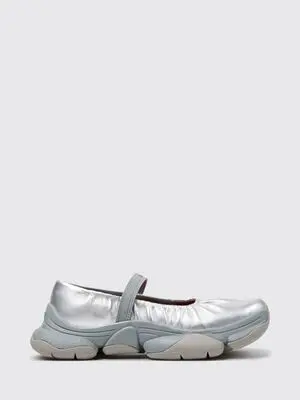 Camper Karst 2 Laminated Leather Mary Jane Sneakers With Vibram Sole - Grey
