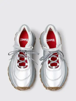 Camper Drift Trail Laminated Leather Low-top Sneakers With Velcro Strap