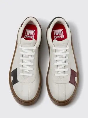 Camper Twins Calfskin Low-top Trainers With Contrast Logo