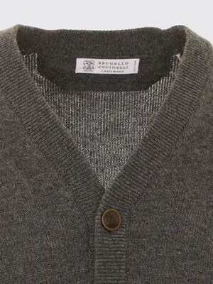 Brunello Cucinelli V-neck Cotton Cardigan With Contrast Patches
