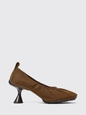 Camper Right Left Nubuck Court Shoes With Medium Spool Heel