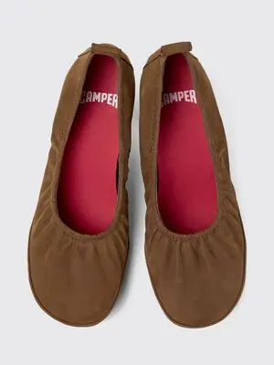 Camper Right Left Nubuck Court Shoes With Medium Spool Heel