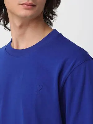 AMI Paris Tone-on-tone Logo Cotton Crewneck T-shirt