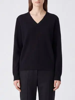 THE ROW V-neck Pure Cashmere Jumper With Long Sleeves