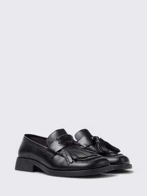 Camper Twins Smooth Leather Penny Loafers With Fringes And Xl Extralight® Sole