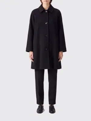 THE ROW Knee-length Wool Blend Coat With Belt And Dropped Shoulders