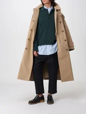 AMI Paris Relaxed Fit Double-breasted Cotton Trench Coat