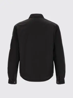 C.P. COMPANY Recycled Nylon Zip-up Shirt Jacket With Classic Collar - Black