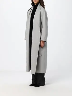 Max Mara S Wool Robe Coat - Grey