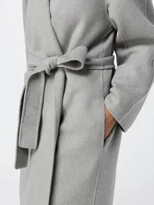 Max Mara S Wool Robe Coat - Grey
