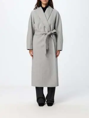 Max Mara S Wool Robe Coat - Grey