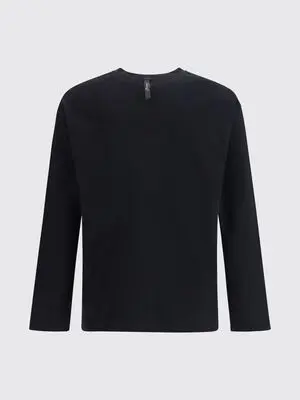 Jacquemus Long-sleeved Organic Cotton And Hemp T-shirt With Logo Print - Black