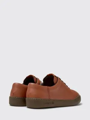 Camper Peu Touring Slip-on Sneakers In Calfskin Leather With Elastic Laces - Red