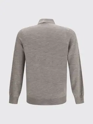 Brunello Cucinelli Long-sleeved Knit Cashmere Polo Shirt