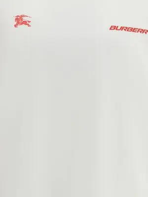 Burberry Cotton T-shirt With Graphic Print And Contrasting Logo