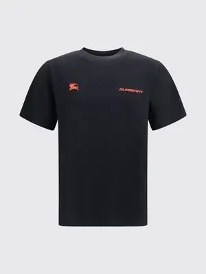 Burberry Cotton T-shirt With Graphic Print And Contrasting Logo