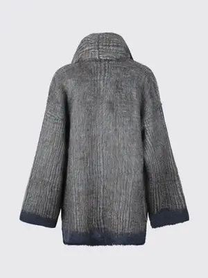 Brunello Cucinelli Abstract Pattern Mohair Wool Blend Robe Cardigan