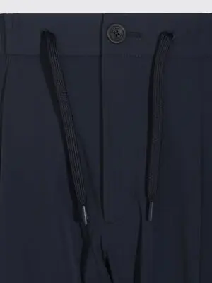 Herno Straight-leg Technical Fabric Trousers With Elasticated Drawstring Waist - Navy