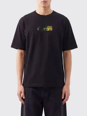 Off-White Cotton Crewneck T-shirt With Rear Arrow Logo Print