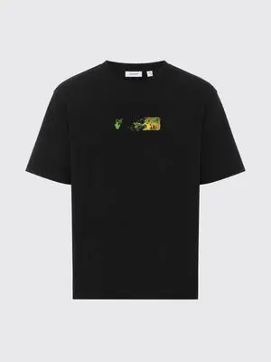 Off-White Cotton Crewneck T-shirt With Rear Arrow Logo Print