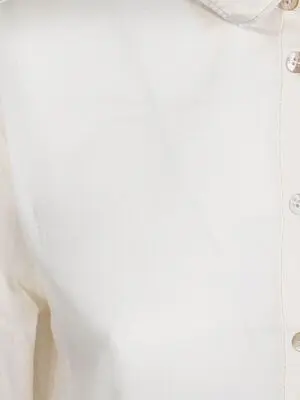FORTE_FORTE Silk And Cotton Blend Shirt With French Collar - Burnt