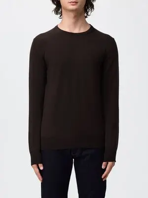 BROOKSFIELD Crewneck Wool Jumper With Long Sleeves And Ribbed Trims - Ebony
