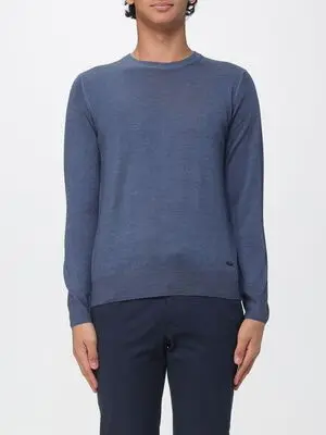 BROOKSFIELD Shawl Collar Wool Cardigan With Button Closure - Gnawed Blue