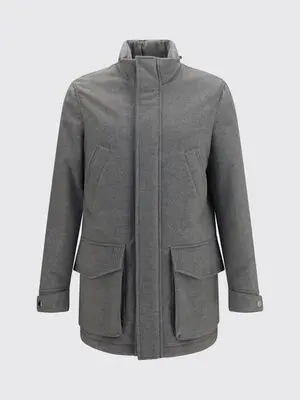 Brunello Cucinelli Single-breasted Short Coat In 100% Cashmere With High Collar