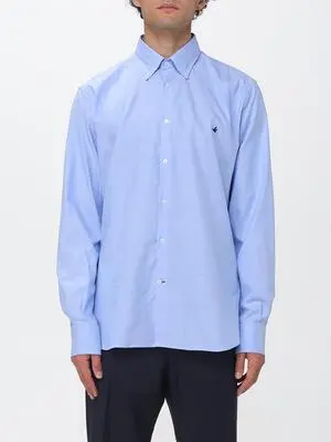 BROOKSFIELD Button-down Collar Casual Shirt In Oxford Cotton - Gnawed Blue