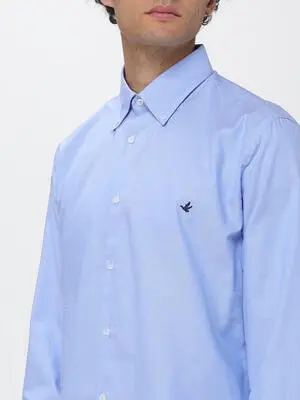 BROOKSFIELD Button-down Collar Casual Shirt In Oxford Cotton - Gnawed Blue