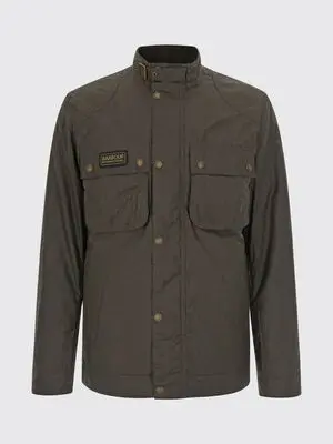 Barbour Merton Relaxed-fit Waxed Cotton Jacket With Biker Collar
