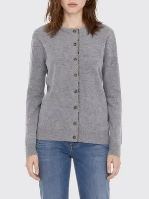 Barbour Crewneck Cardigan With Contrast Trim And Elbow Patches - Grey