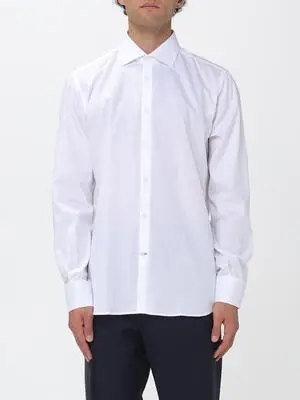 BROOKSFIELD Button-down Collar Casual Shirt In Cotton Poplin - White